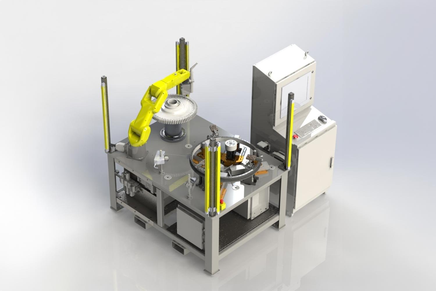 Aerospace engine case inspection system